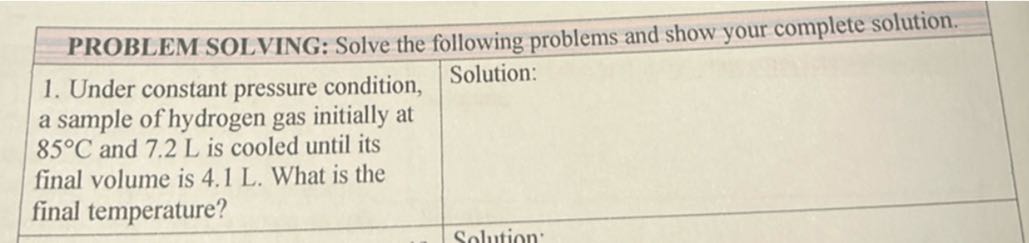[GET ANSWER] PROBLEM SOLVING: Solve the following problems and show ...