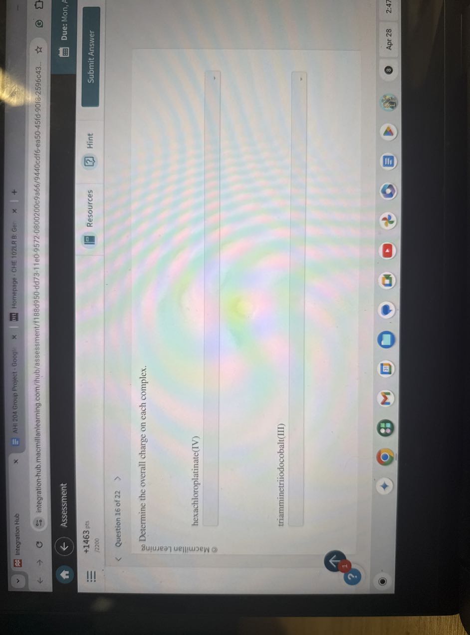 Integration Hub +1463 pts /2200 AHI 204 Group Project - Googit Homepage-CHE 102LR B: Gen ...