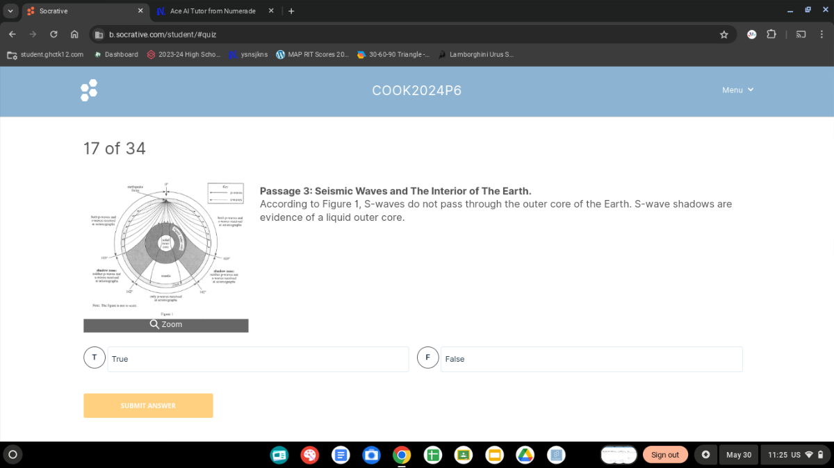 Socrative N. Ace Al Tutor from Numera de b. socrative com/student/#quiz ...