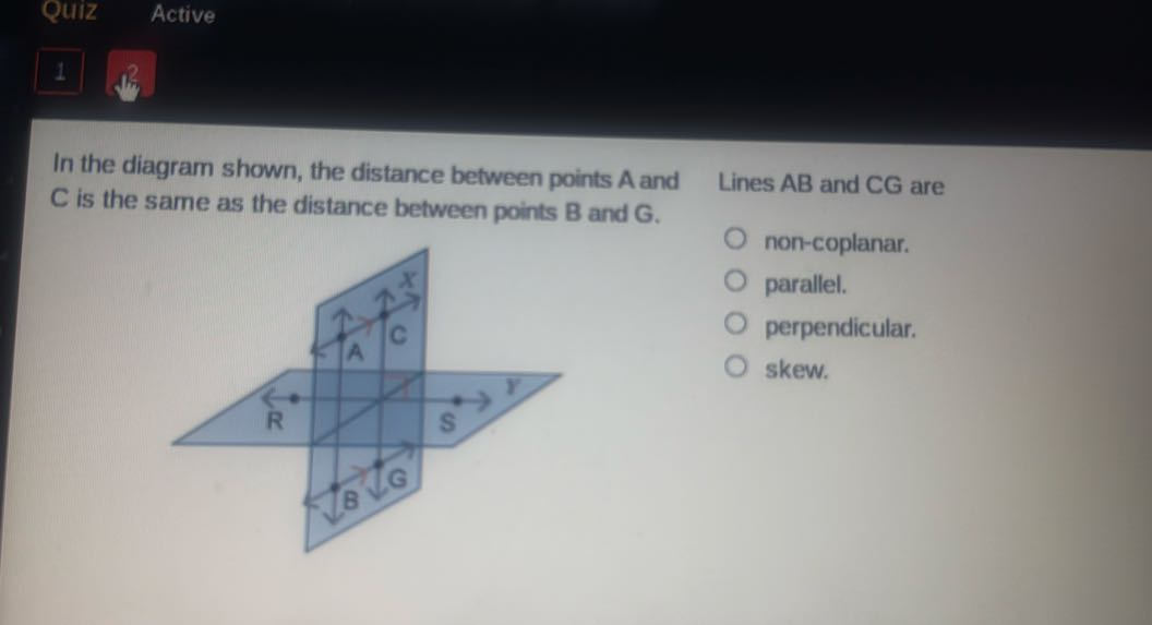 QuIz Active 1 In the diagram shown, the distance between points A and C ...