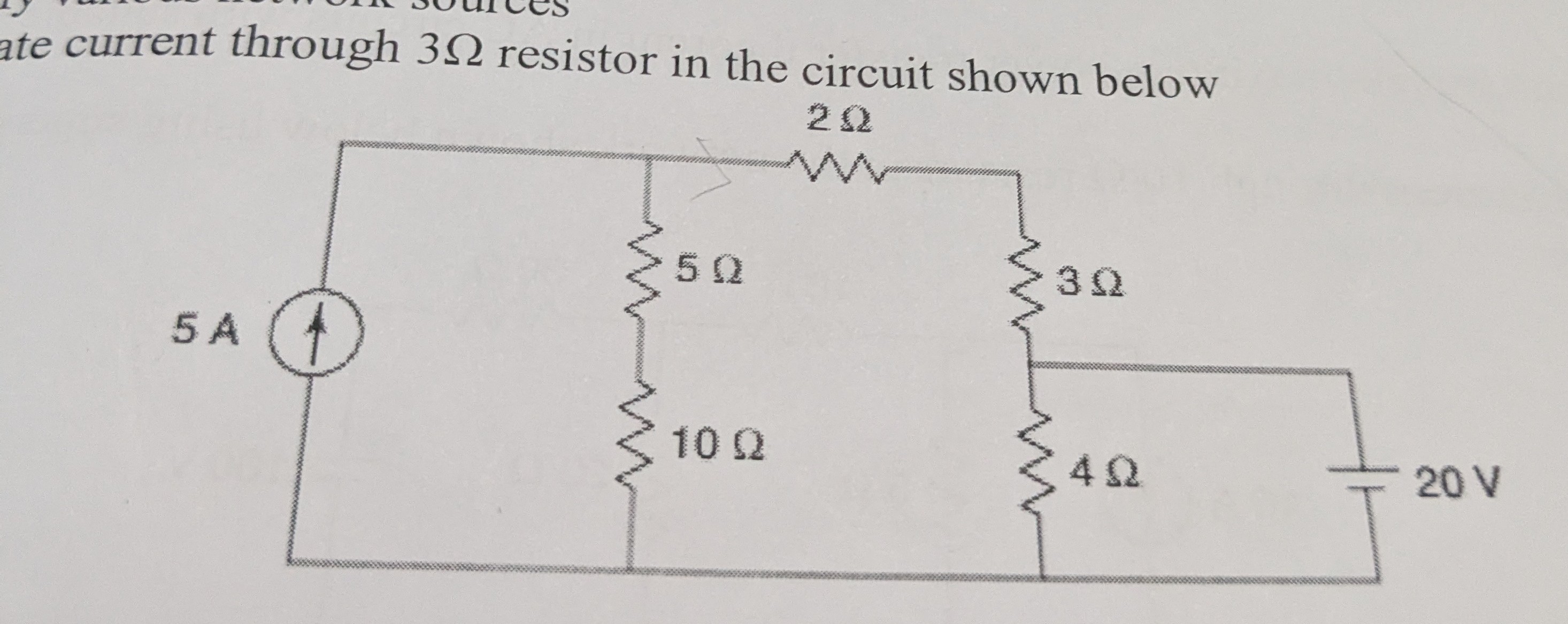 Te Current Through 3 Ω Resistor In The Circuit Shown Below