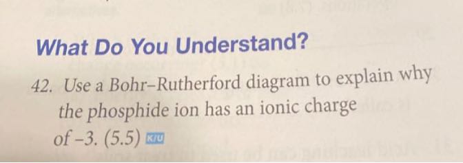 What Do You Understand? 42. Use a Bohr-Rutherford diagram to explain ...
