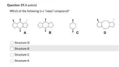 [GET ANSWER] Question 19 (4 points) Which of the following is a "meso ...