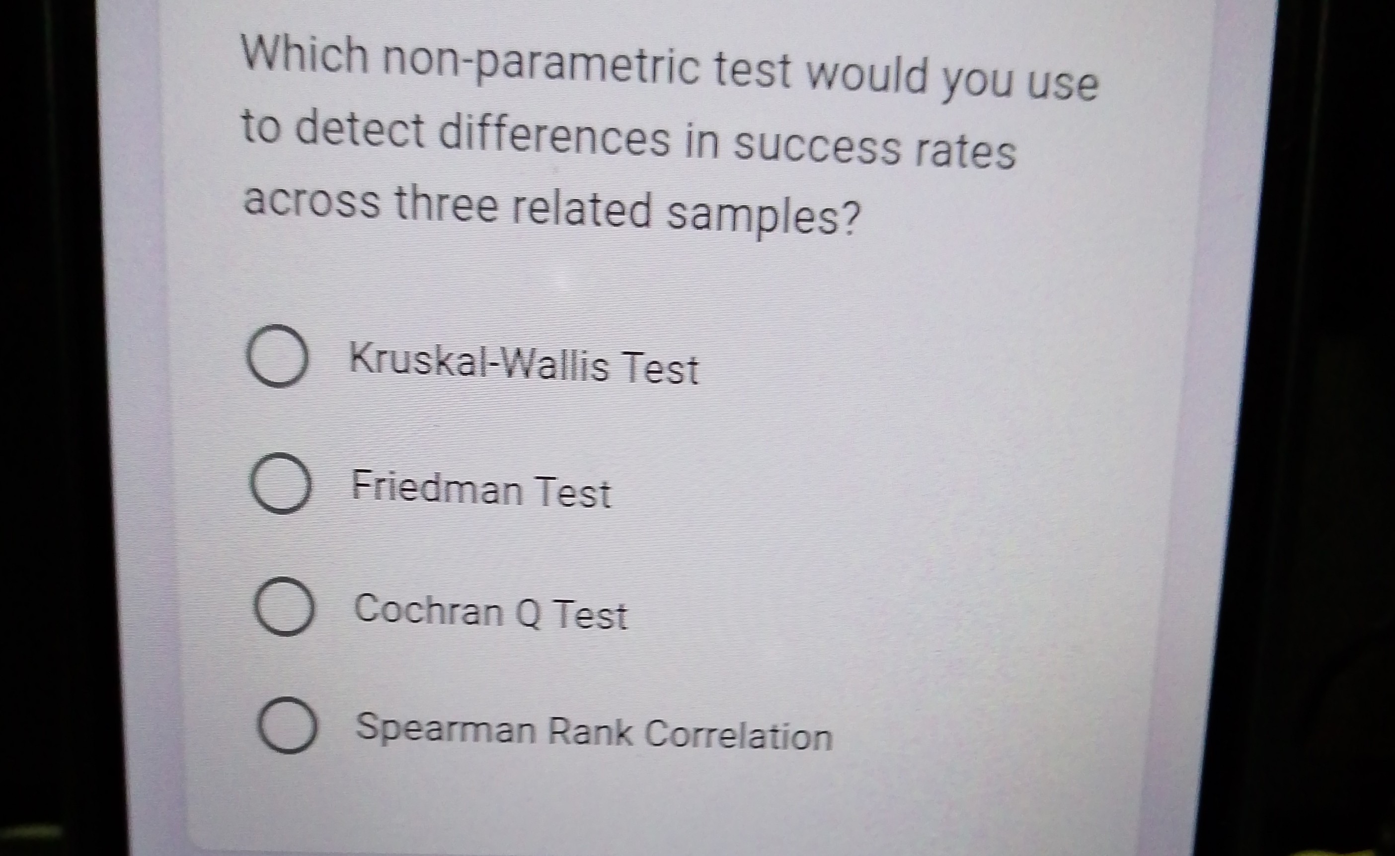 Which non-parametric test would you use to detect differences in ...