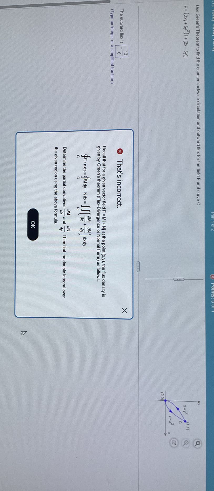 Use Green's Theorem to find the counterclockwise circulation and ...