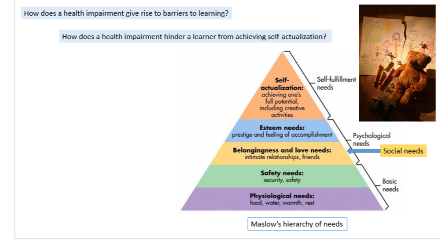 [GET ANSWER] How does a health impairment give rise to barriers to ...