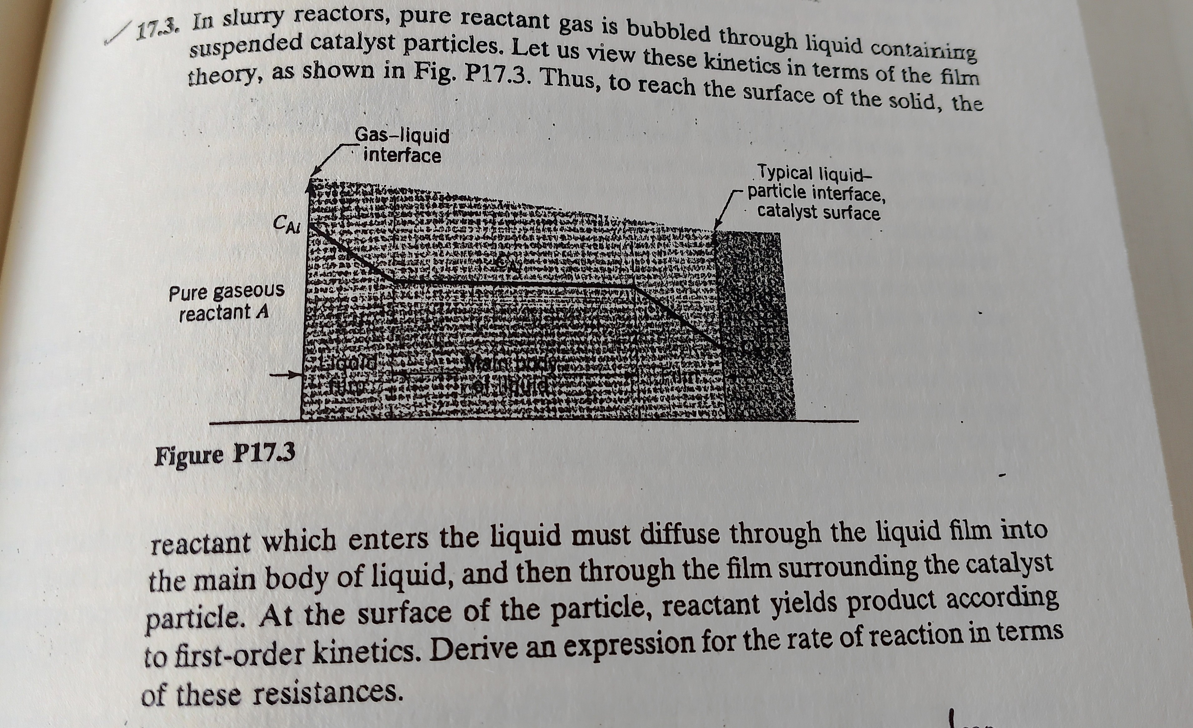 [GET ANSWER] 17.3. In slurry reactors, pure reactant gas is bubbled ...