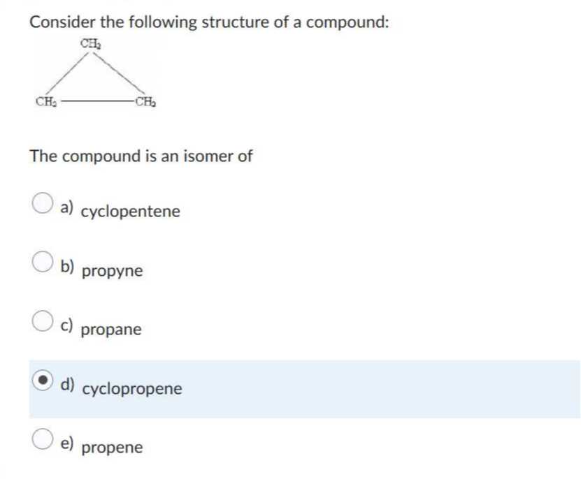 consider the following structure of a compound the compound is an ...