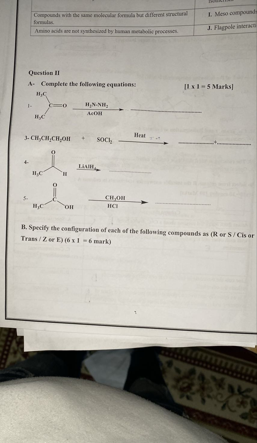 Compounds with the same molecular formula but different structural I ...