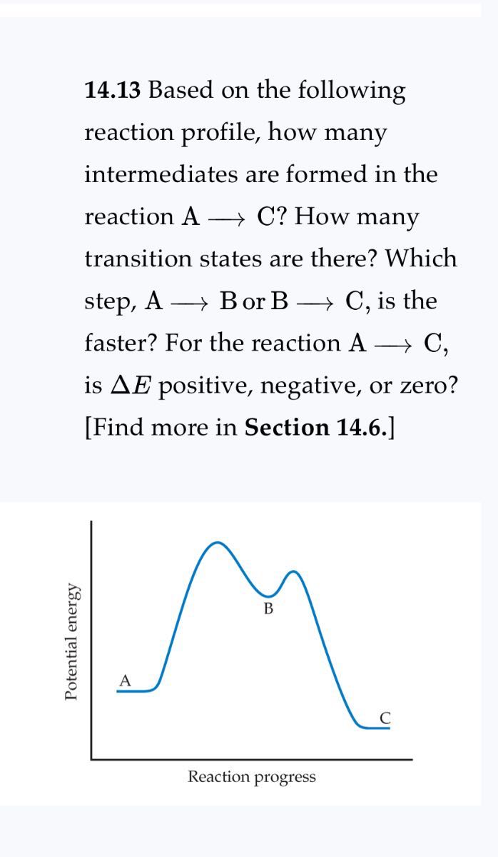 1413 based on the following reaction profile how many intermediates are ...