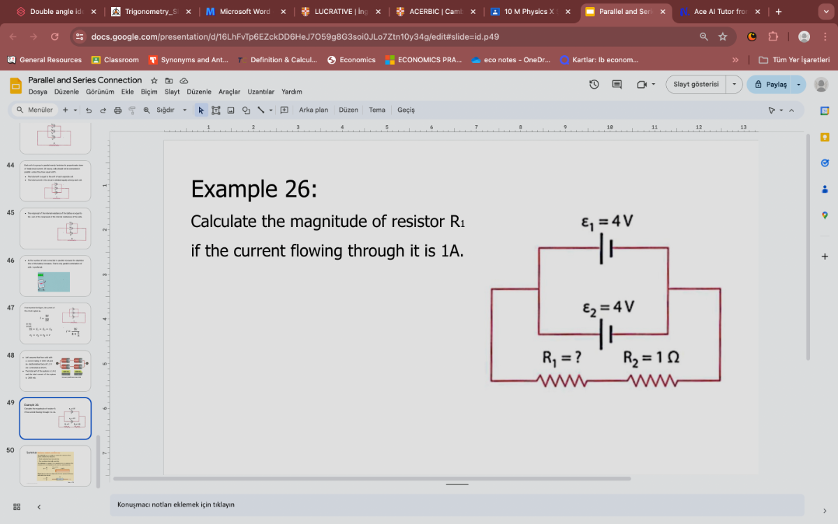 SOLVED: Example 26: Calculate the magnitude of resistor R1 SOLVED: Example 26: Calculate the magnitude of resistor R1