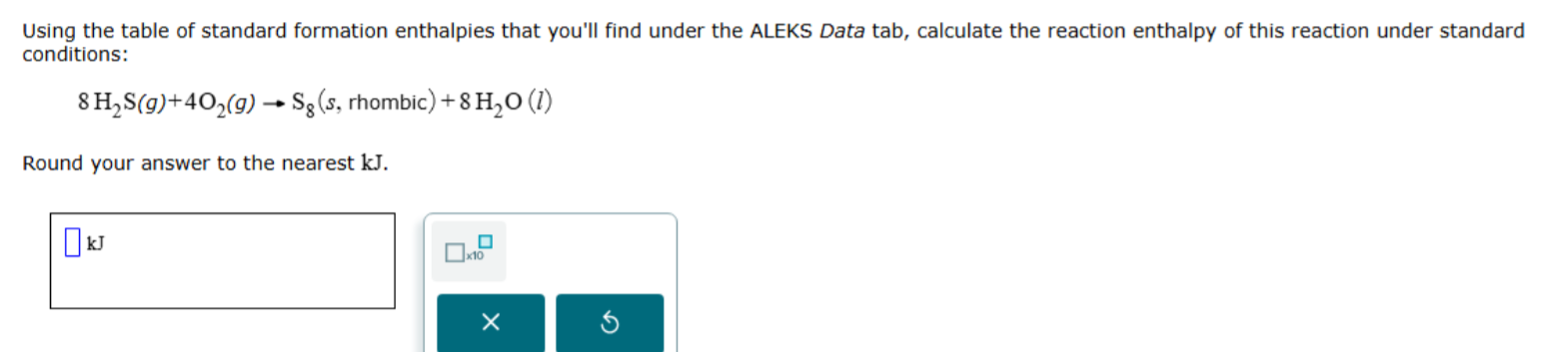 Using the table of standard formation enthalpies that you'll find under ...
