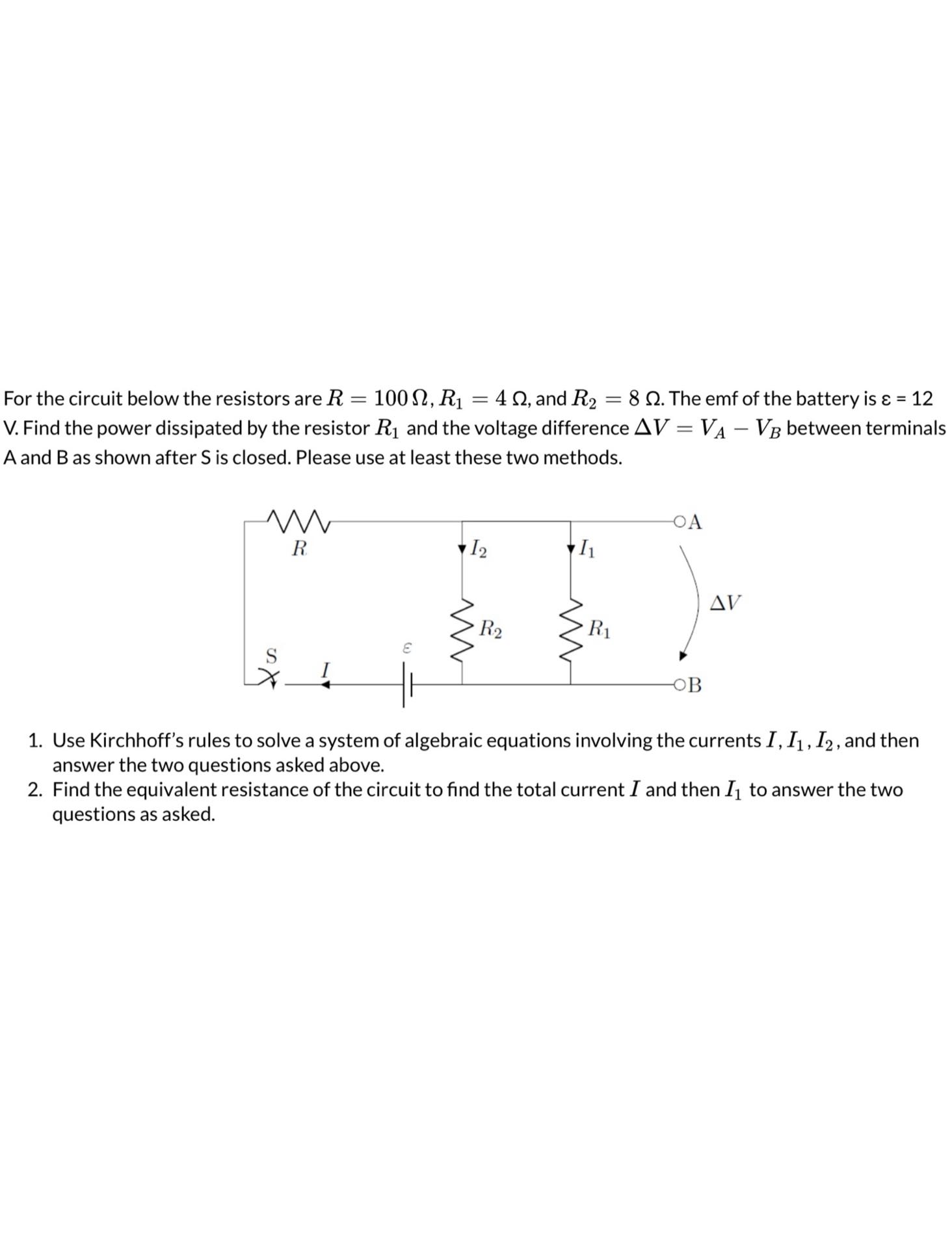 for the circuit below the resistors are r100 omega r14 omega and r28 ...