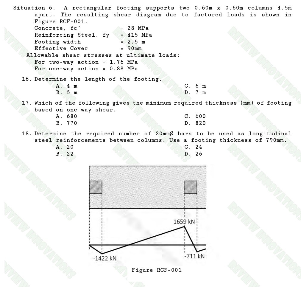 situation 6 a rectangular footing supports two 060m x 060m columns 45m ...