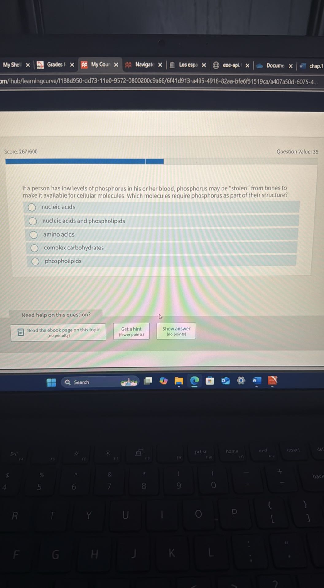 My Shell Grades My Cour Navigate Los espa eee-api. Docume chap. 1 om ...