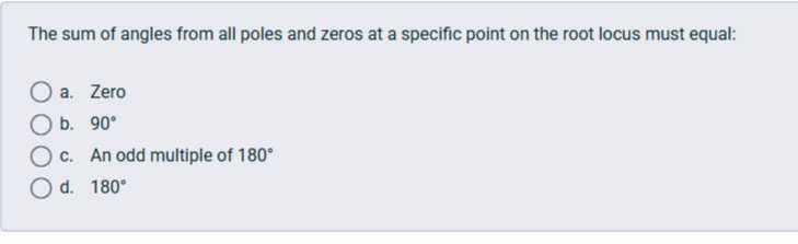 The sum of angles from all poles and zeros at a specific point on the ...