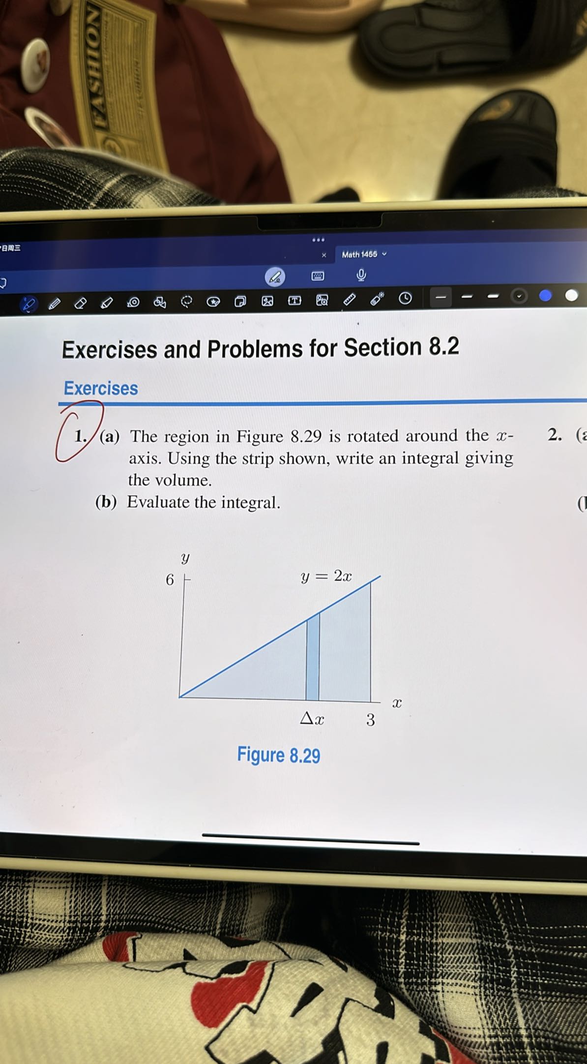 Exercises and Problems for Section 8.2 Exercises 1. (a) The region in ...