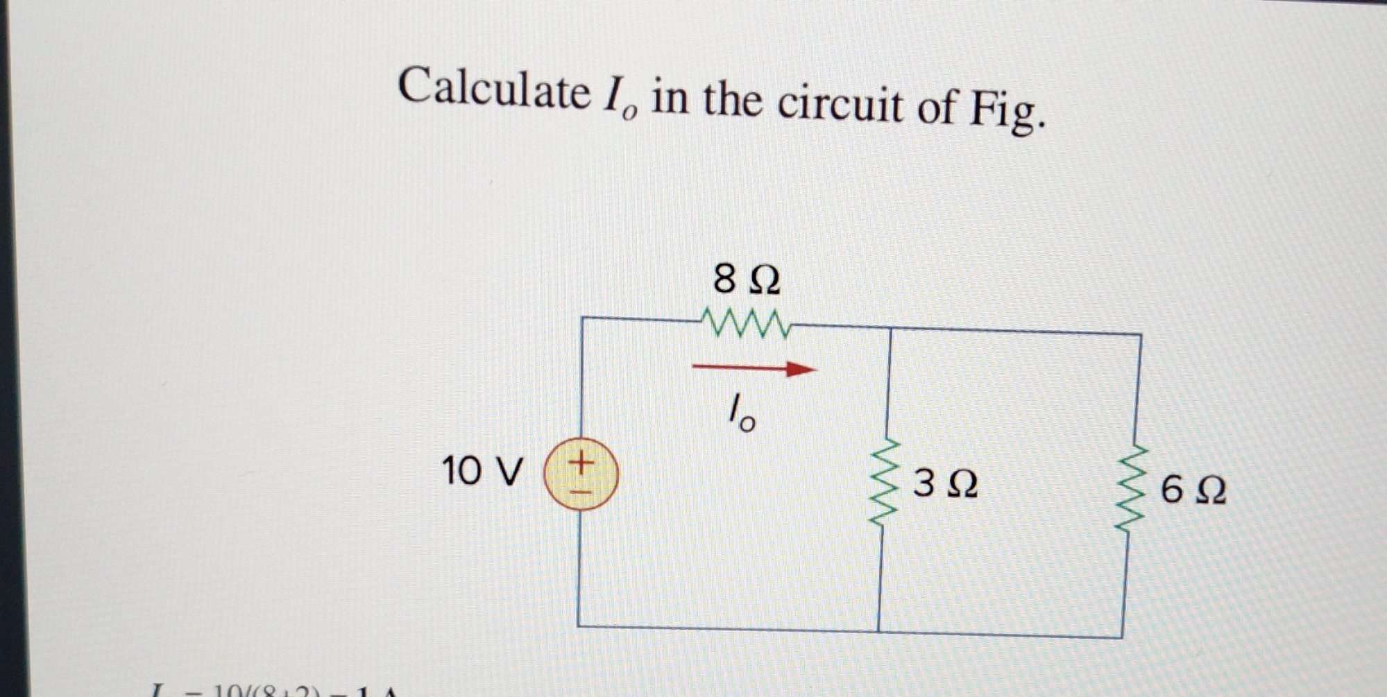 calculate io in the circuit of fig 2