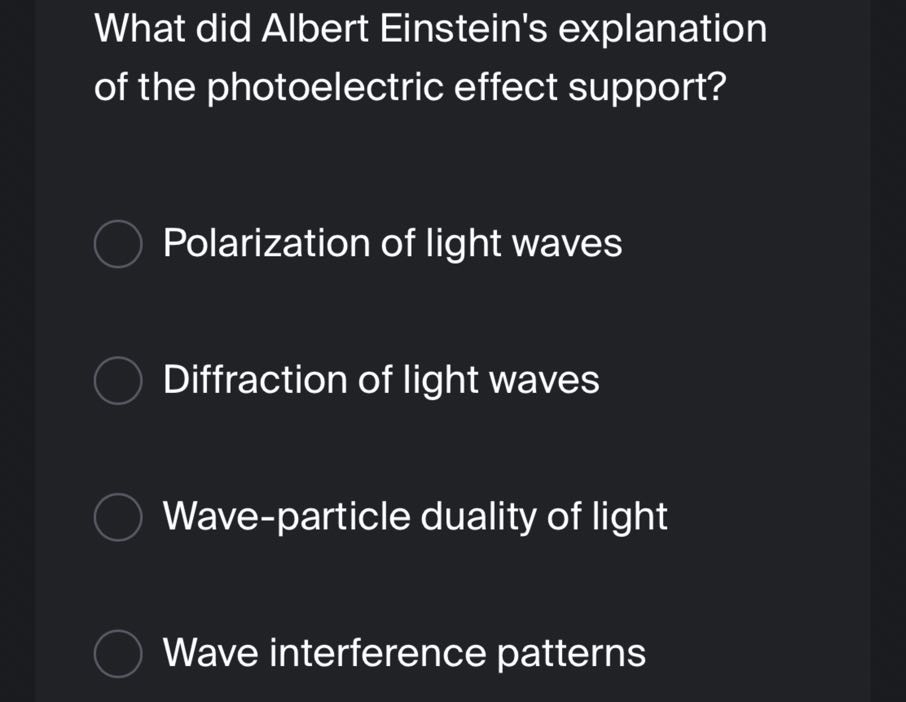 What did Albert Einstein's explanation of the photoelectric effect ...