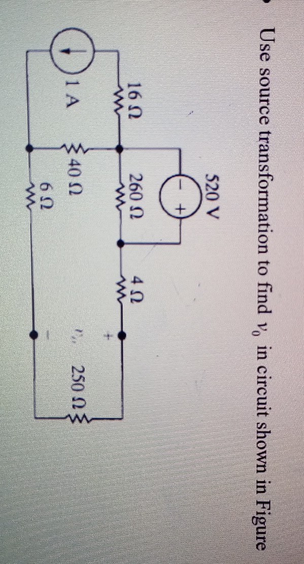 [GET ANSWER] Use source transformation to find v0 in circuit shown in Figure