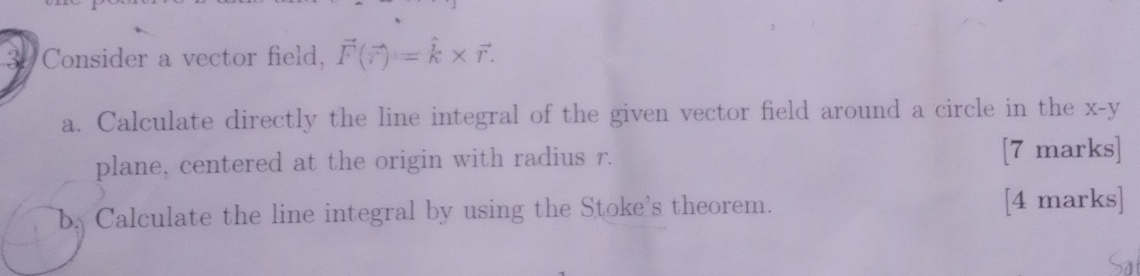 consider a vector field vecfvecrhatk times vecr a calculate directly ... consider a vector field vecfvecrhatk times vecr a calculate directly ...