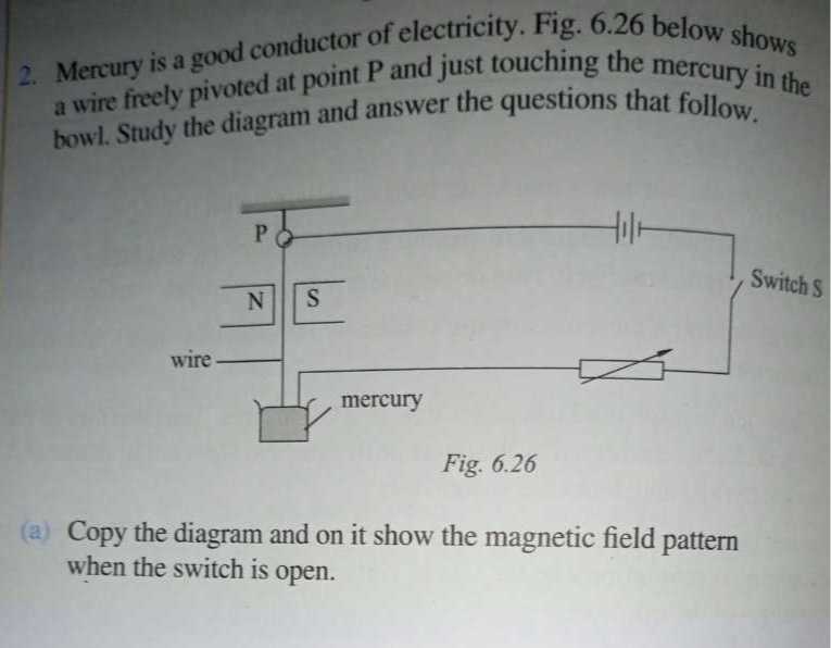 2 mercury is a good conductor of electricity fig 626 below shows a wire ...