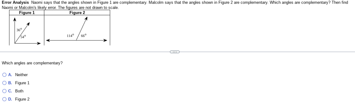 Error Analysis Naomi says that the angles shown in Figure 1 are ...