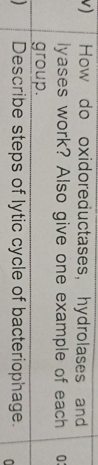 how do oxidoreductases hydrolases and lyases work also give one example ...