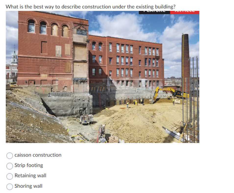 what is the best way to describe construction under the existing ...