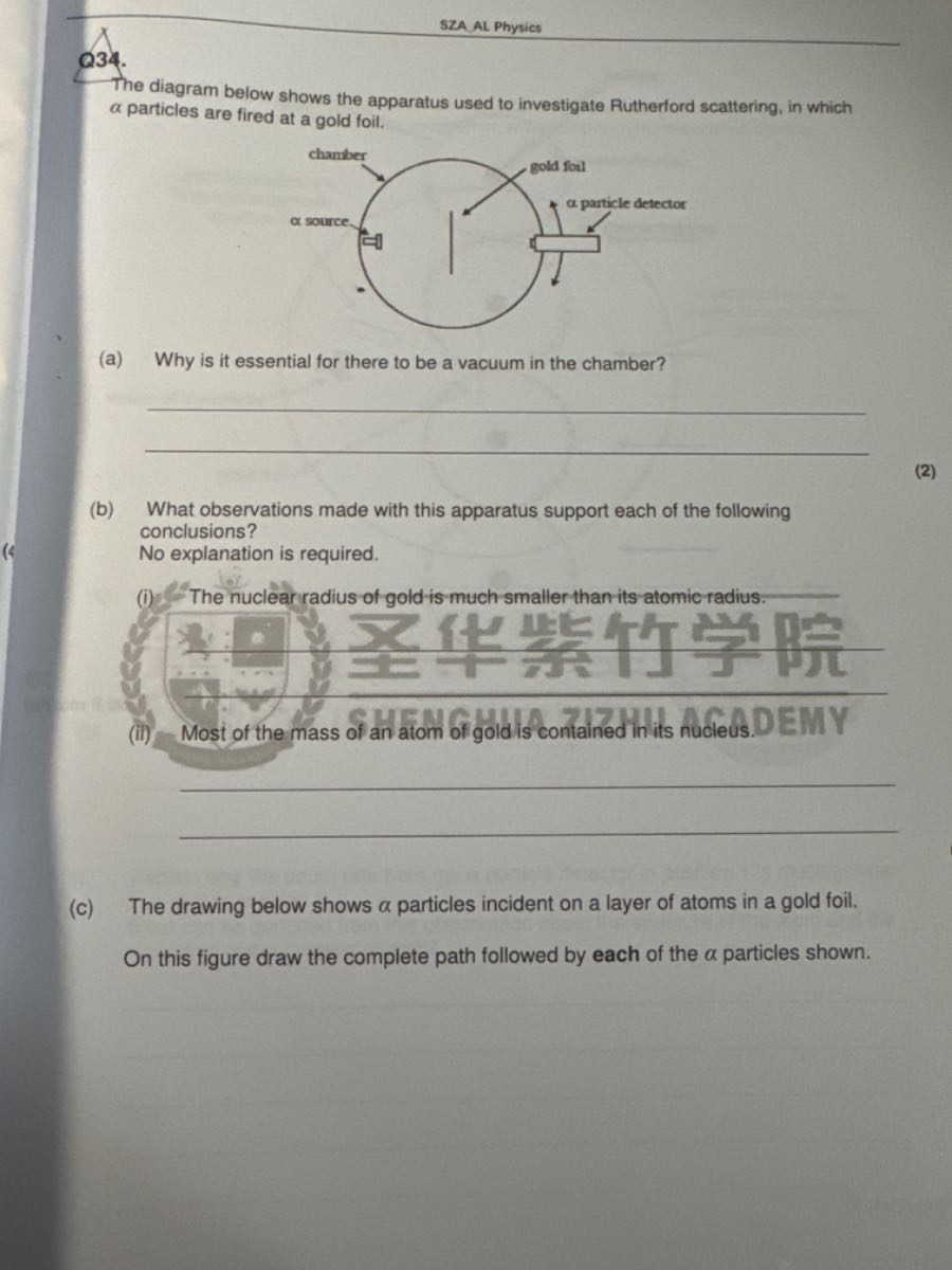 sza al physics q34 the diagram below shows the apparatus used to ...
