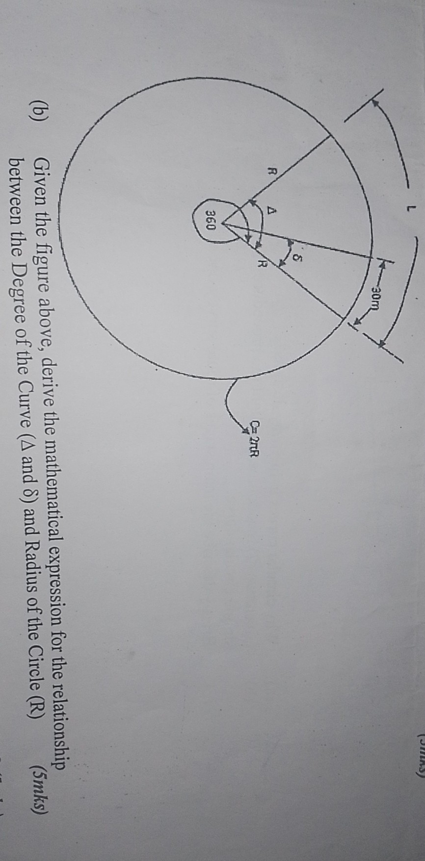 b given the figure above derive the mathematical expression for the ...