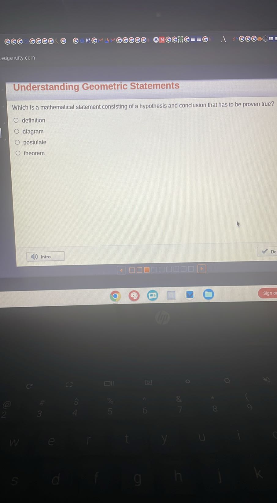 edgenul:y com Understanding Geometric Statements Which is a mathematical statement consisting of ...