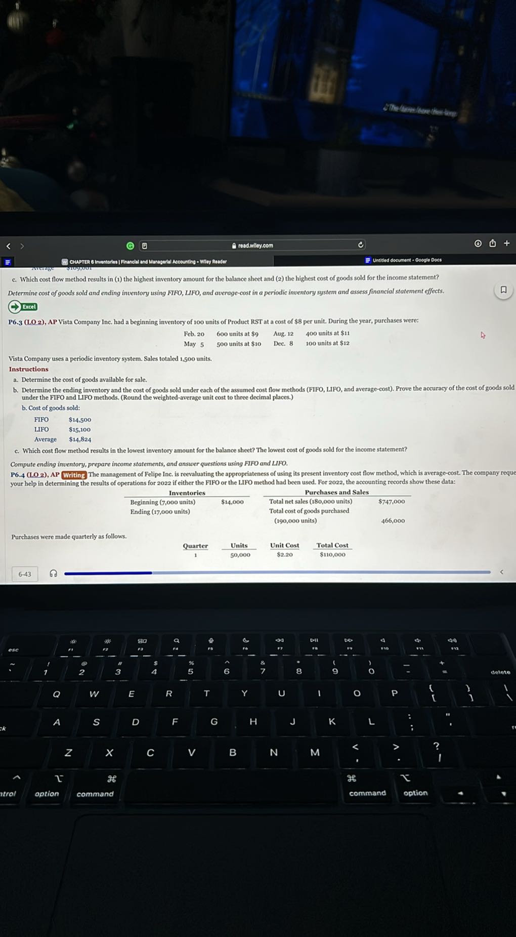 c. Which cost flow method results in (1) the highest inventory amount ...