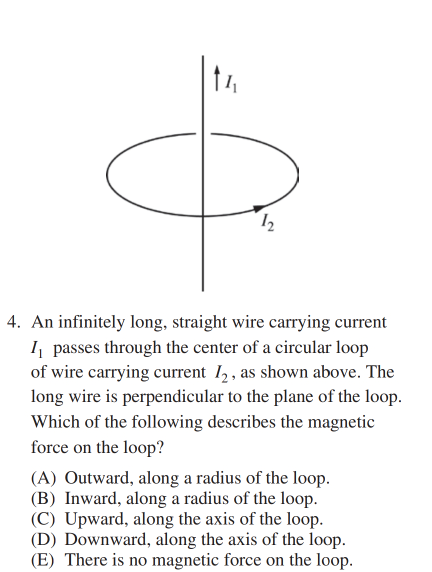 SOLVED: 4. An infinitely long, straight wire carrying current I1 passes through the center of a ...