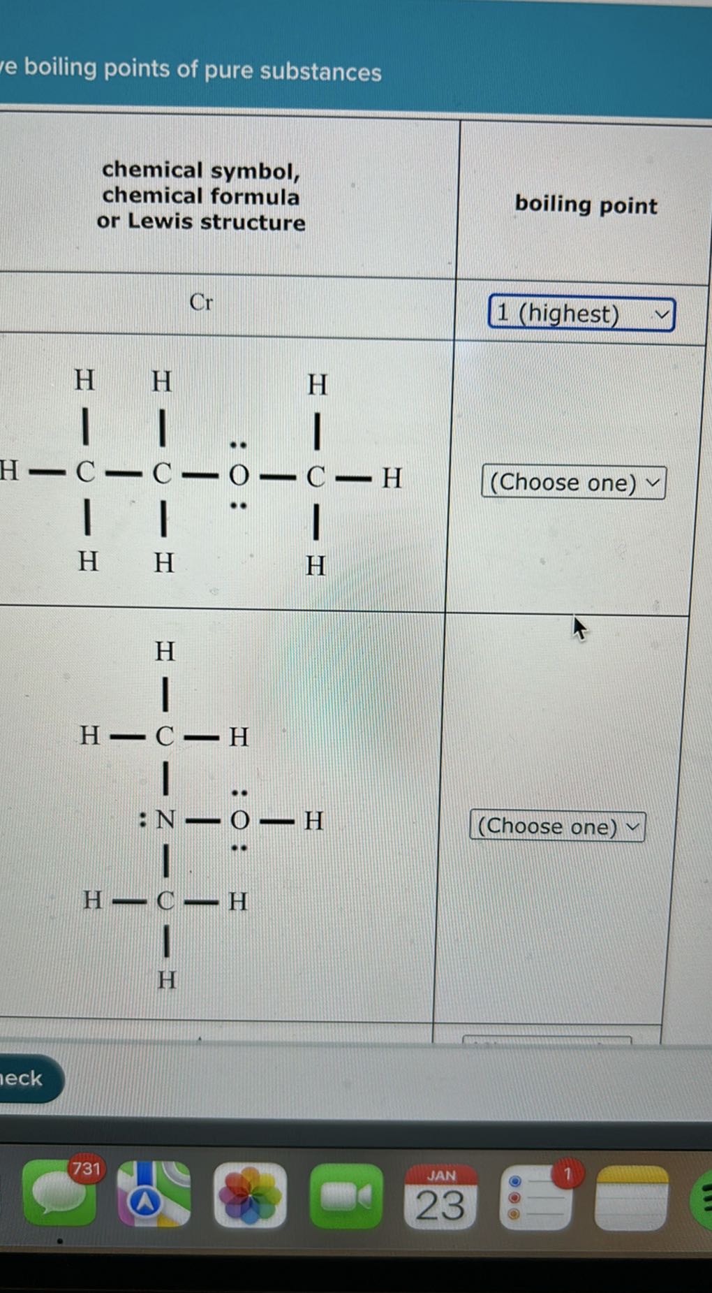 e boiling points of pure substances Chemical symbol, chemical formula ...