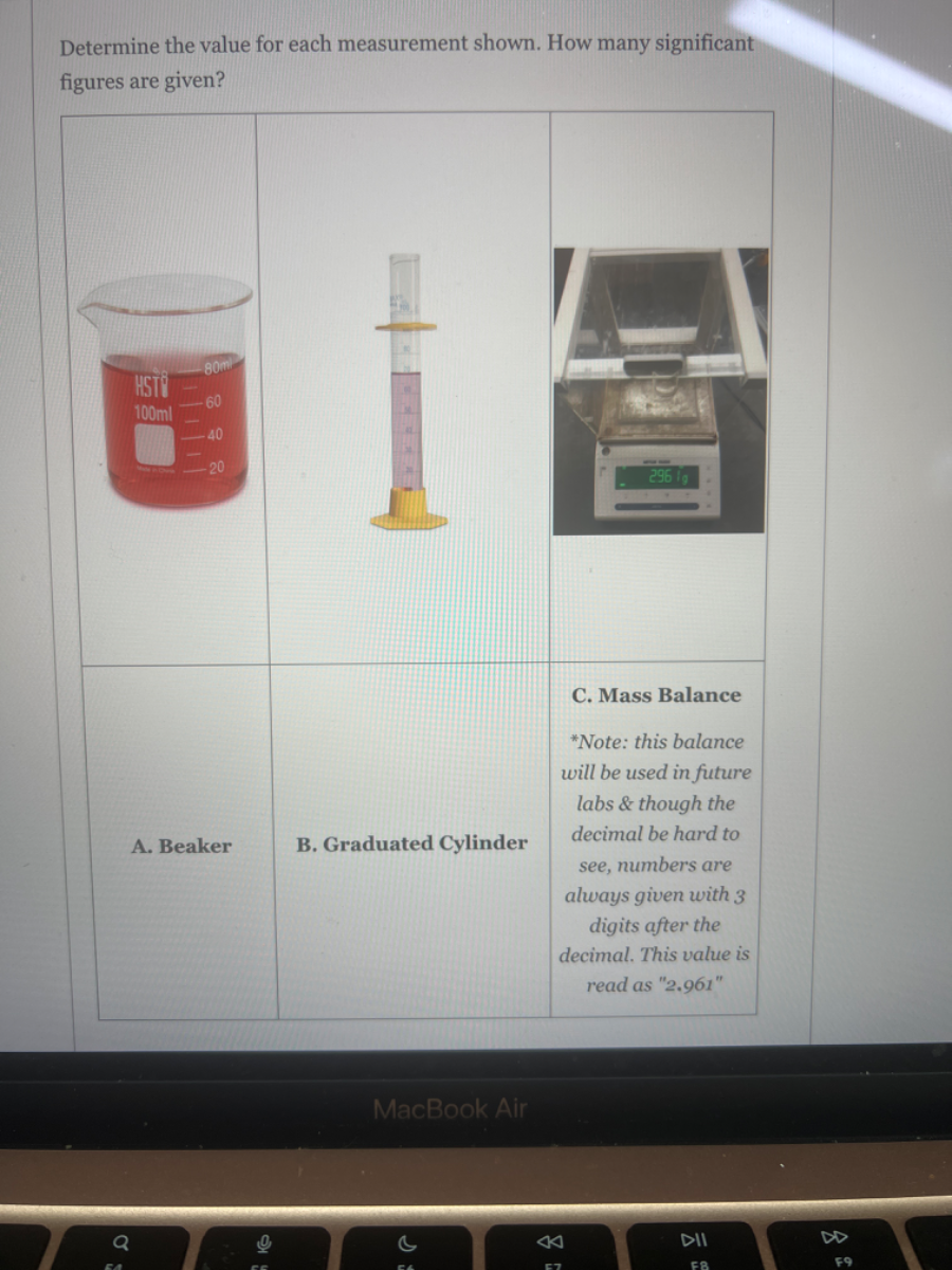 [GET ANSWER] Determine the value for each measurement shown. How many ...