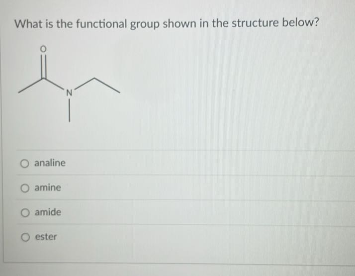 what is the functional group shown in the structure below analine amine ...