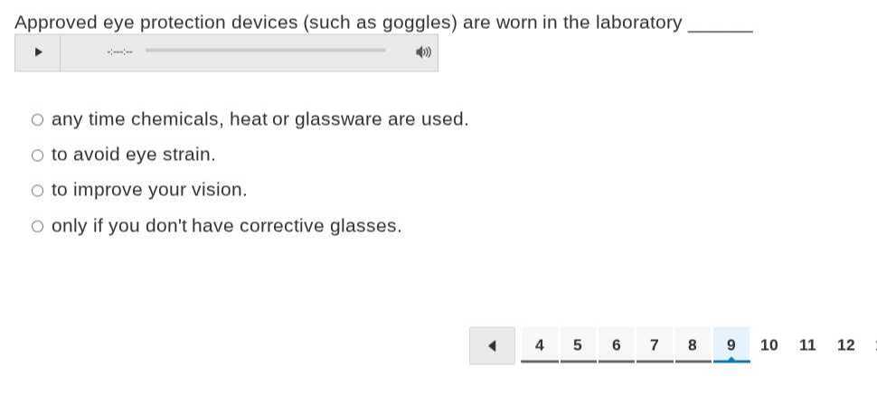 Approved eye protection devices (such as goggles) are worn in the ...