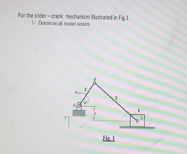 for the slider crank mechanism illustrated in fig 1 1 determine all ...