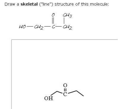 draw a skeletal line structure of this molecule