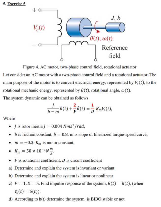 5. Exercise 5 Figure 4. AC motor, two-phase control field, rotational ...