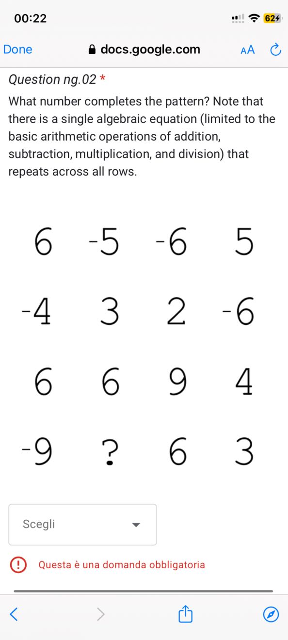 0022 0 do question ng 02 what number completes the pattern note tha ...
