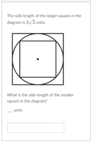 SOLVED: The side length of the larger square in the diagram is 3 √(2 ...