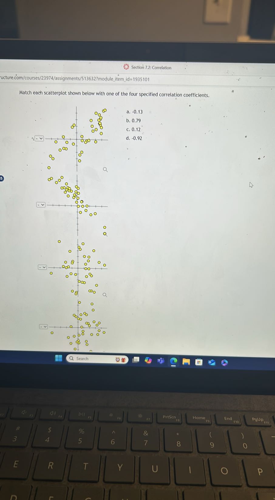 Section 7.2: Correlation ucture.com/courses/23974/assignments/513632 ...