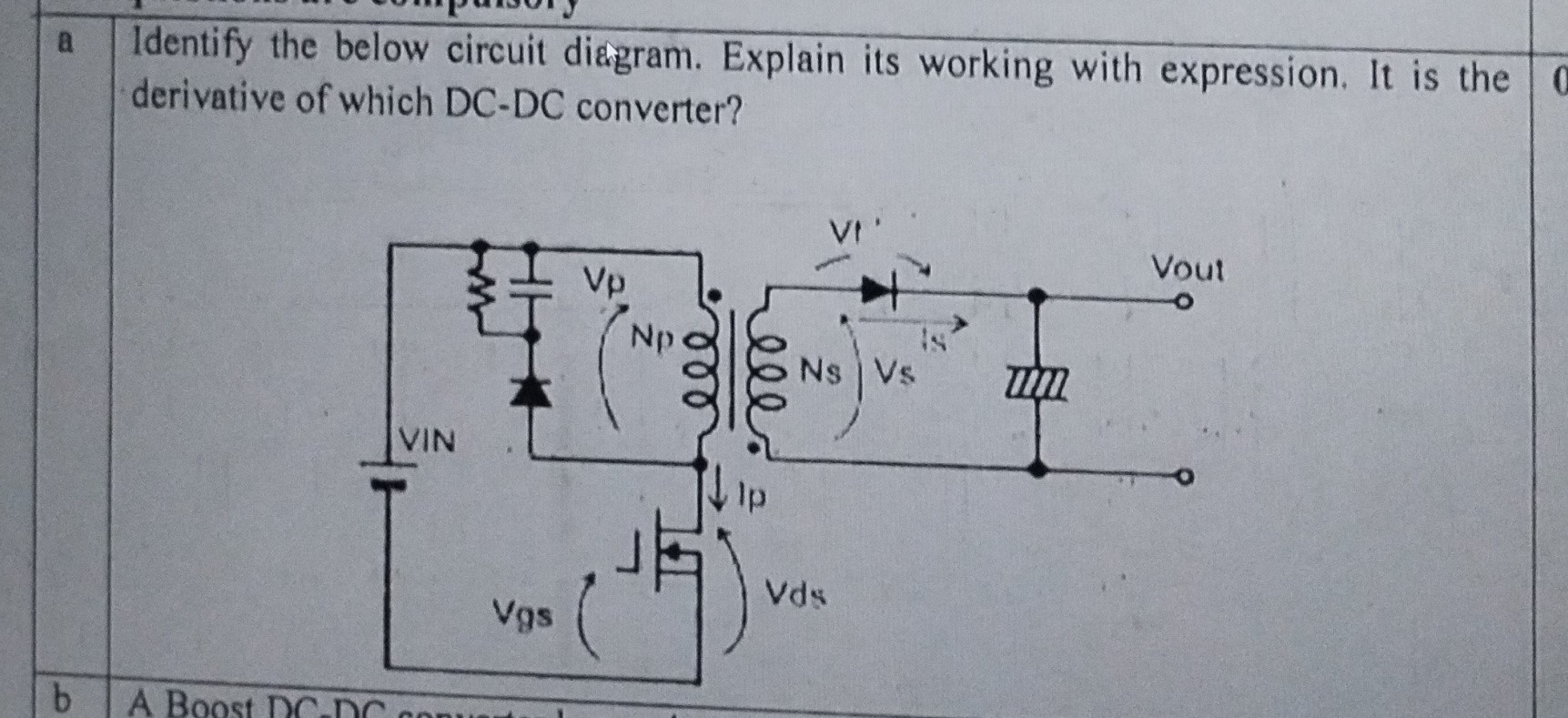 a Identify the below circuit di&gram. Explain its working with ...