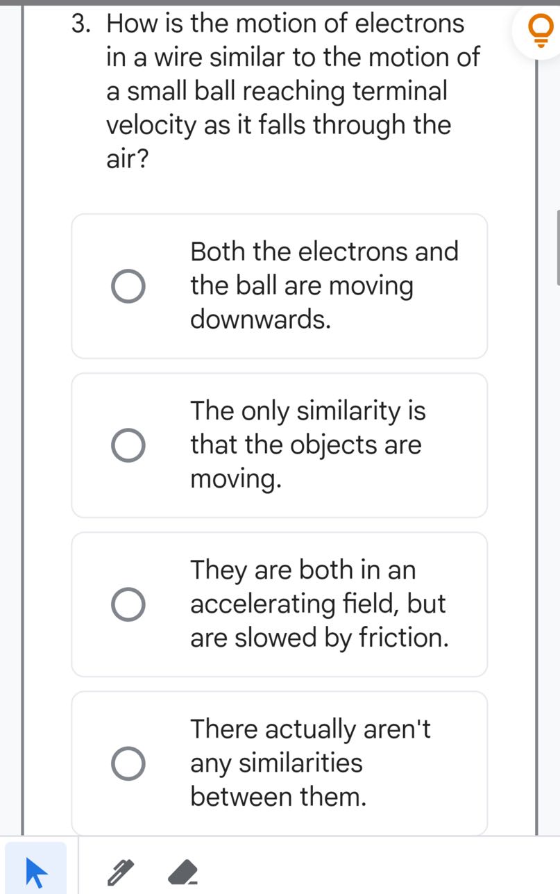 3. How is the motion of electrons in a wire similar to the motion of a ...