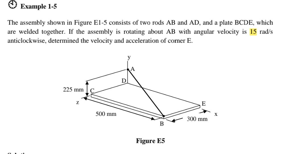 (7) Example 1-5 The assembly shown in Figure E1-5 consists of two rods ...