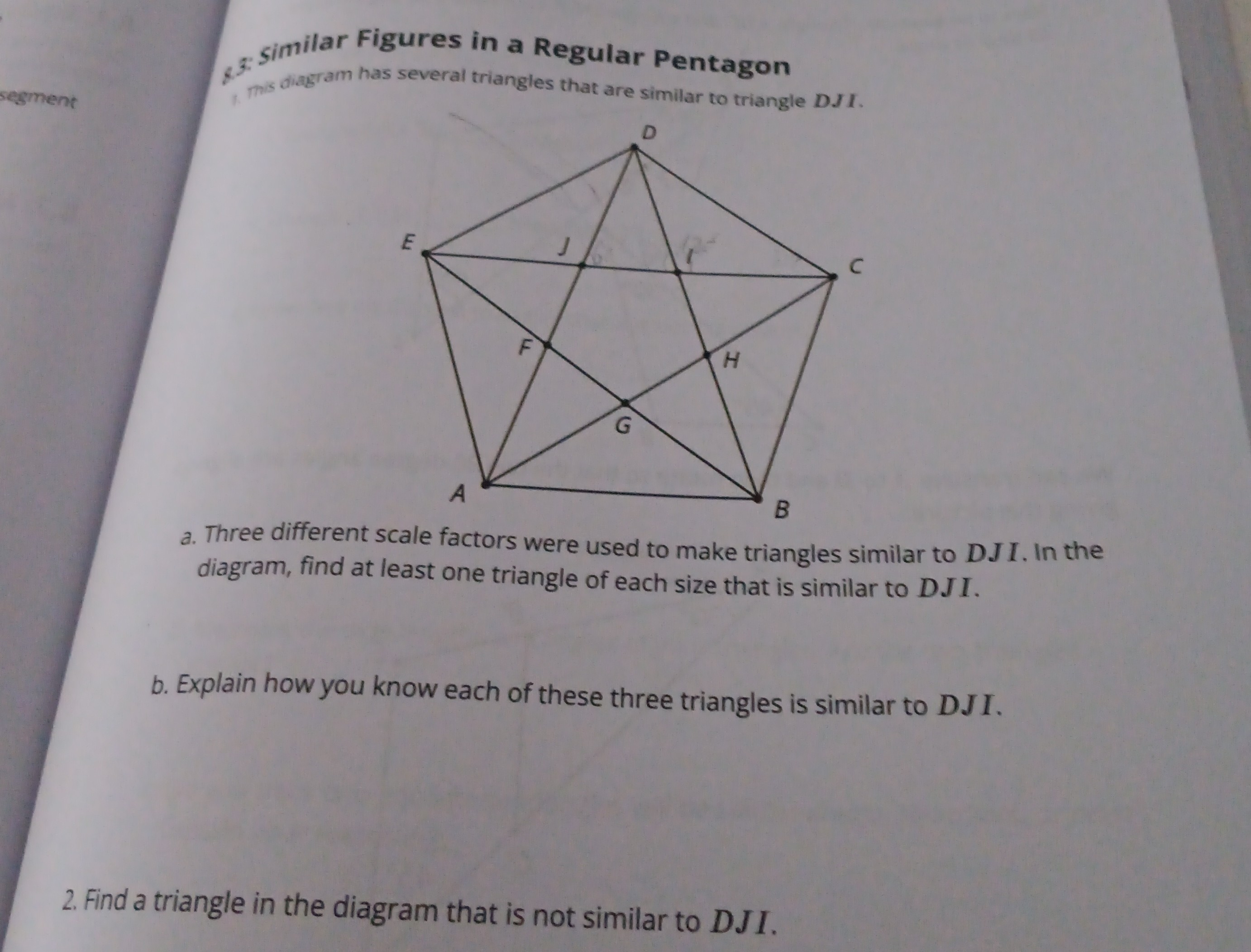 segment mis diagram has several triangles that are similar to triangle ...
