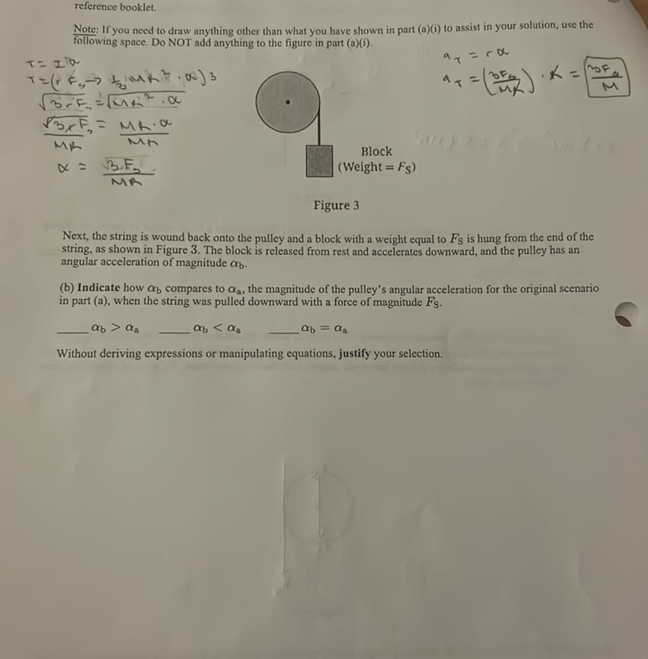 reference booklet. Note: If you need to draw anything other than what you have shown in part (a ...