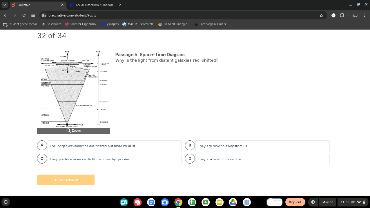 Socrative N. Ace Al Tutor from Numera de b. socrative com/student/#quiz ...